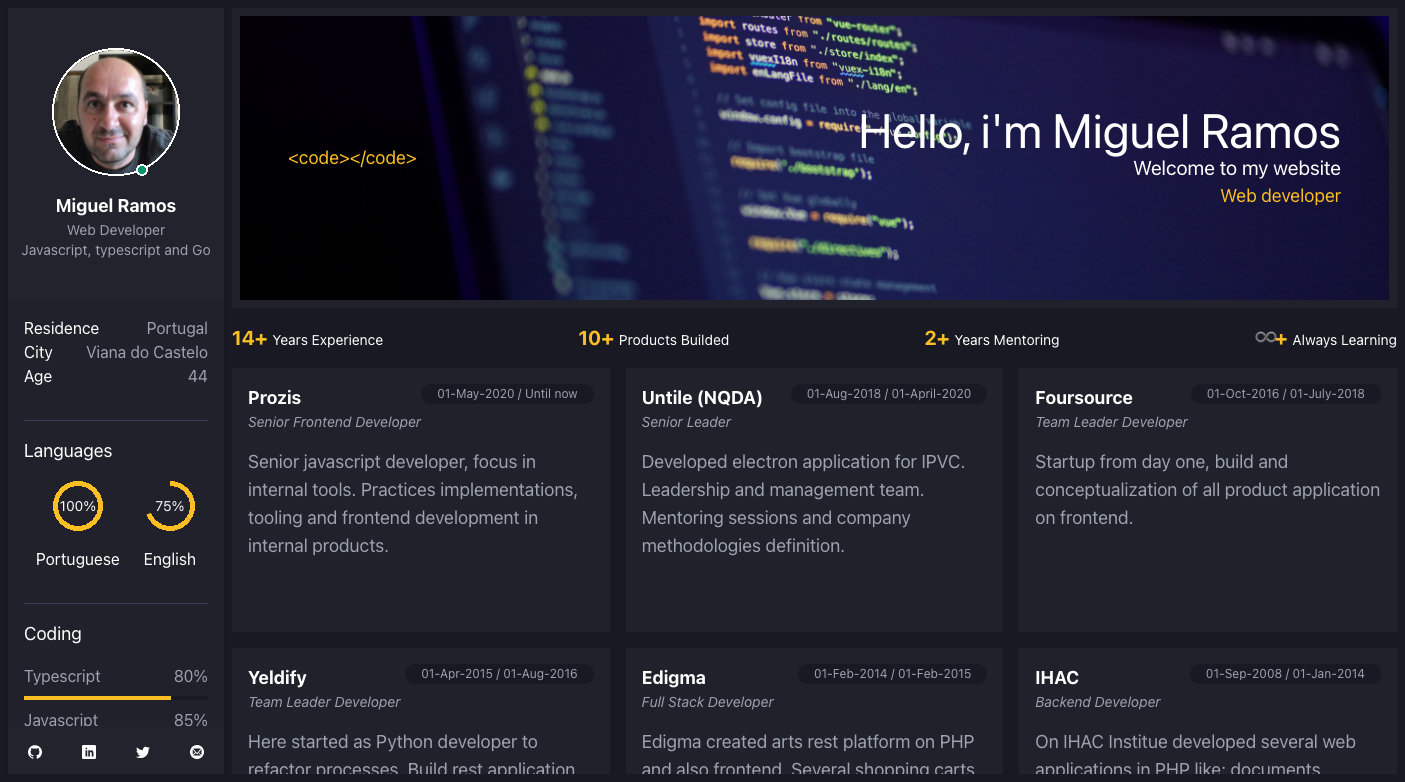 Miguel Ramos - Web Developer
